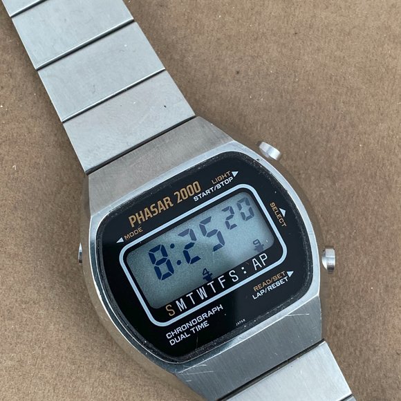 Phasar | Accessories | Vintage Phasar 200 Digital Lcd Chronograph Watch | Poshmark